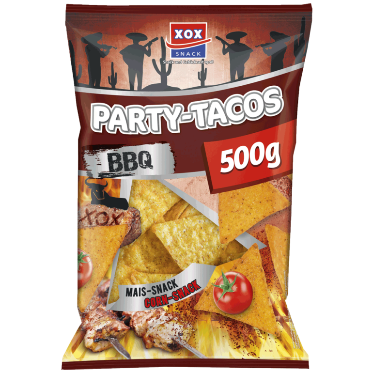 XOX Party Tacos BBQ 500g - XOX Group