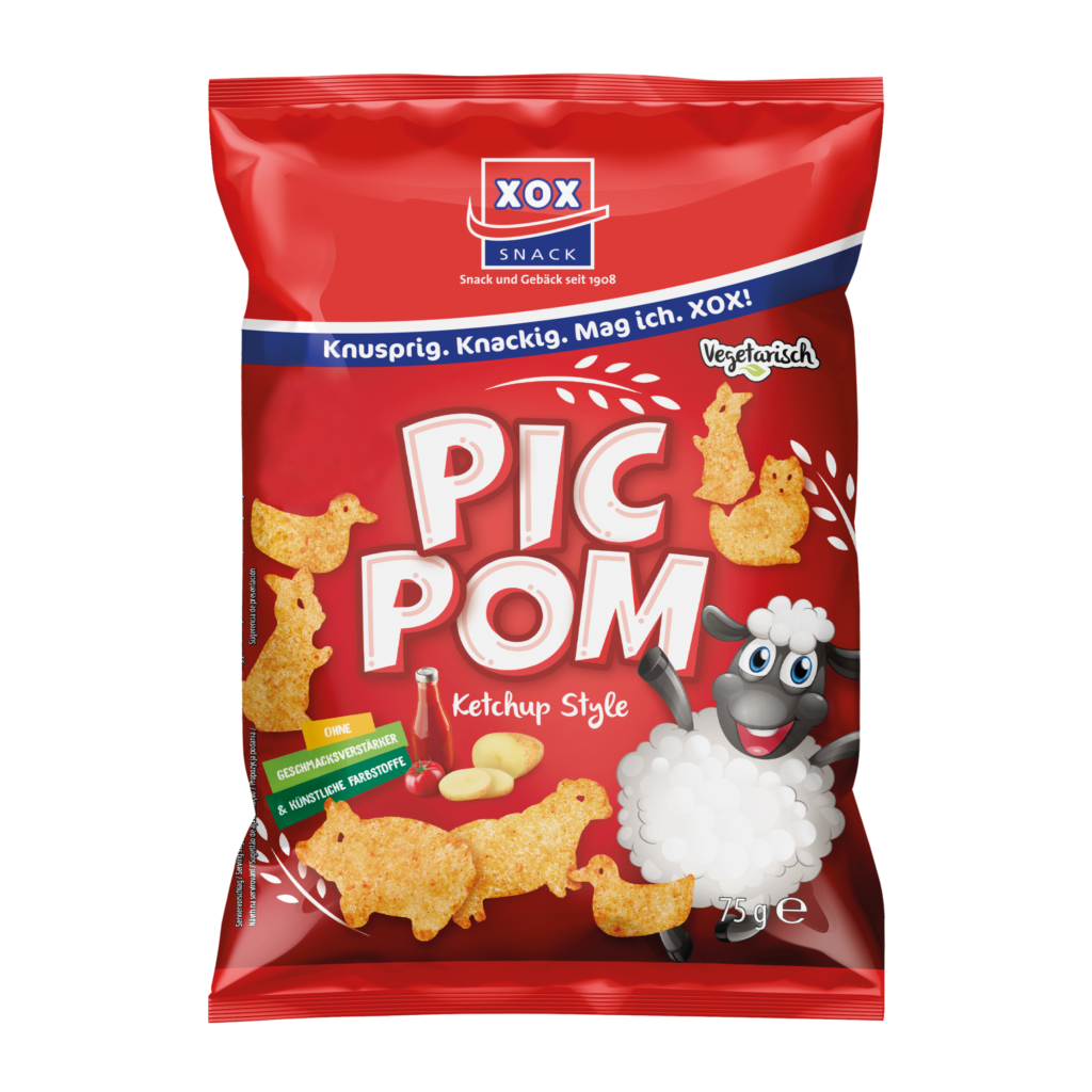 XOX Pic Pom Knabberspaß Ketchup 75g - XOX Group