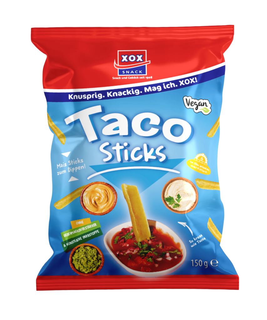XOX Taco Sticks Salz 150g - XOX Group