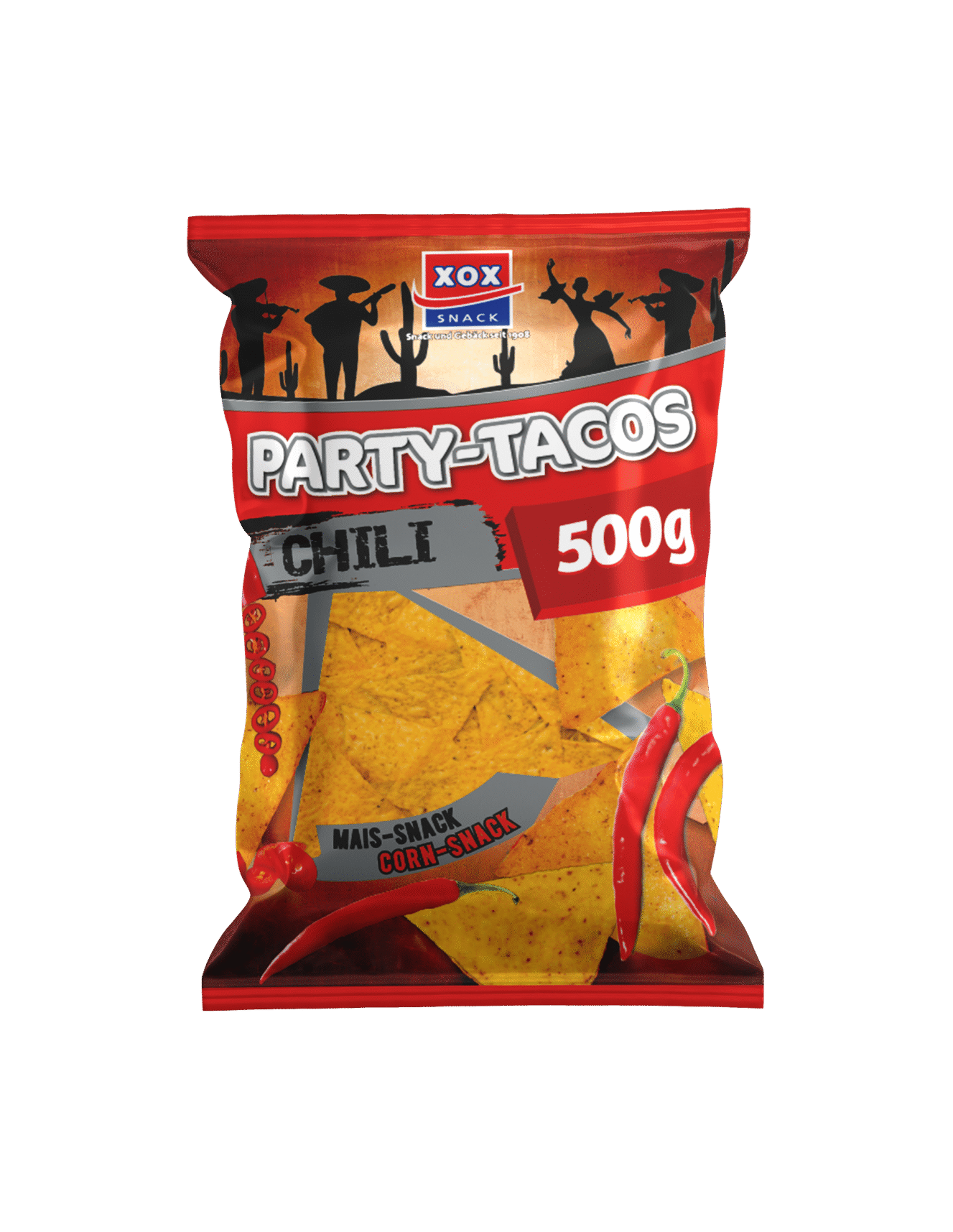 XOX Party Tacos Chili 500g - XOX Group